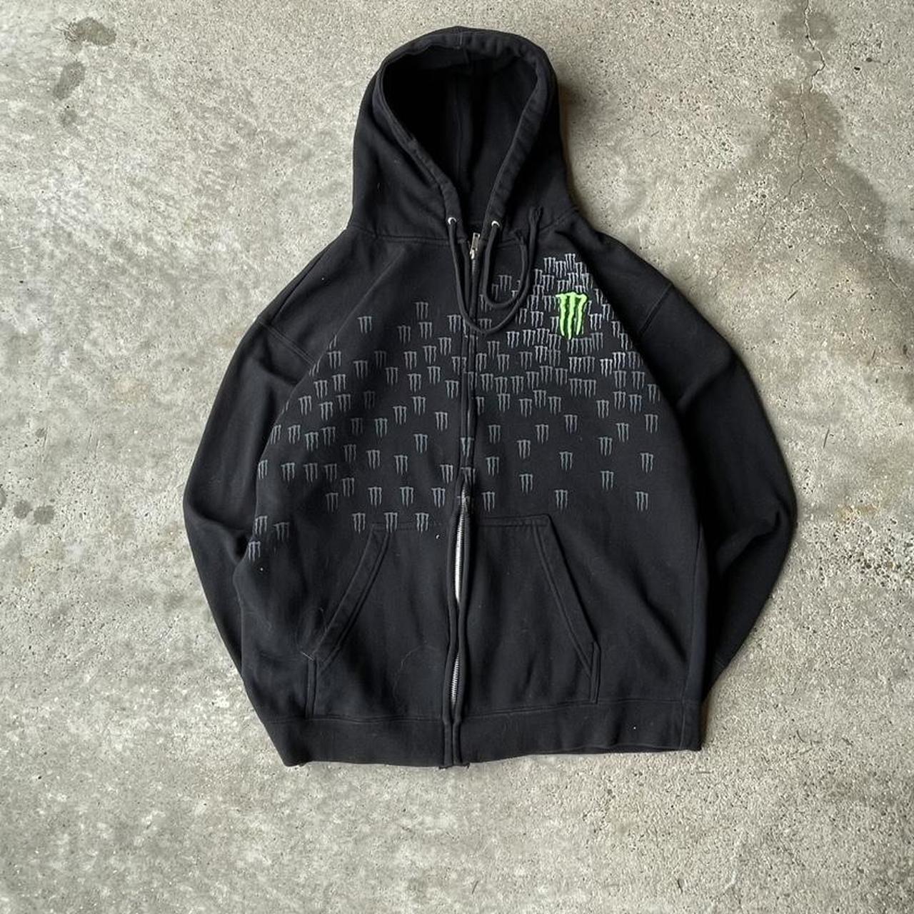 Y2K grunge Monster Energy full zip... | Depop