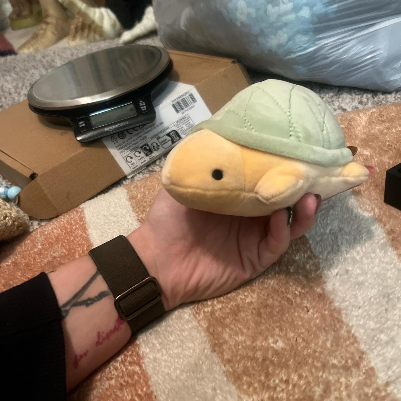 Green and yellow turtle plush in perfect condition... | Depop