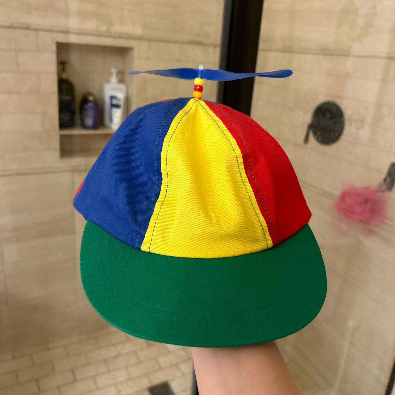 Yellow and red spiny hat #jokes #spinnyhat #multicolor - Depop