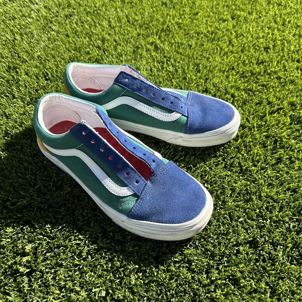 Multi-coloured Vans Old Skool trainers -these... - Depop