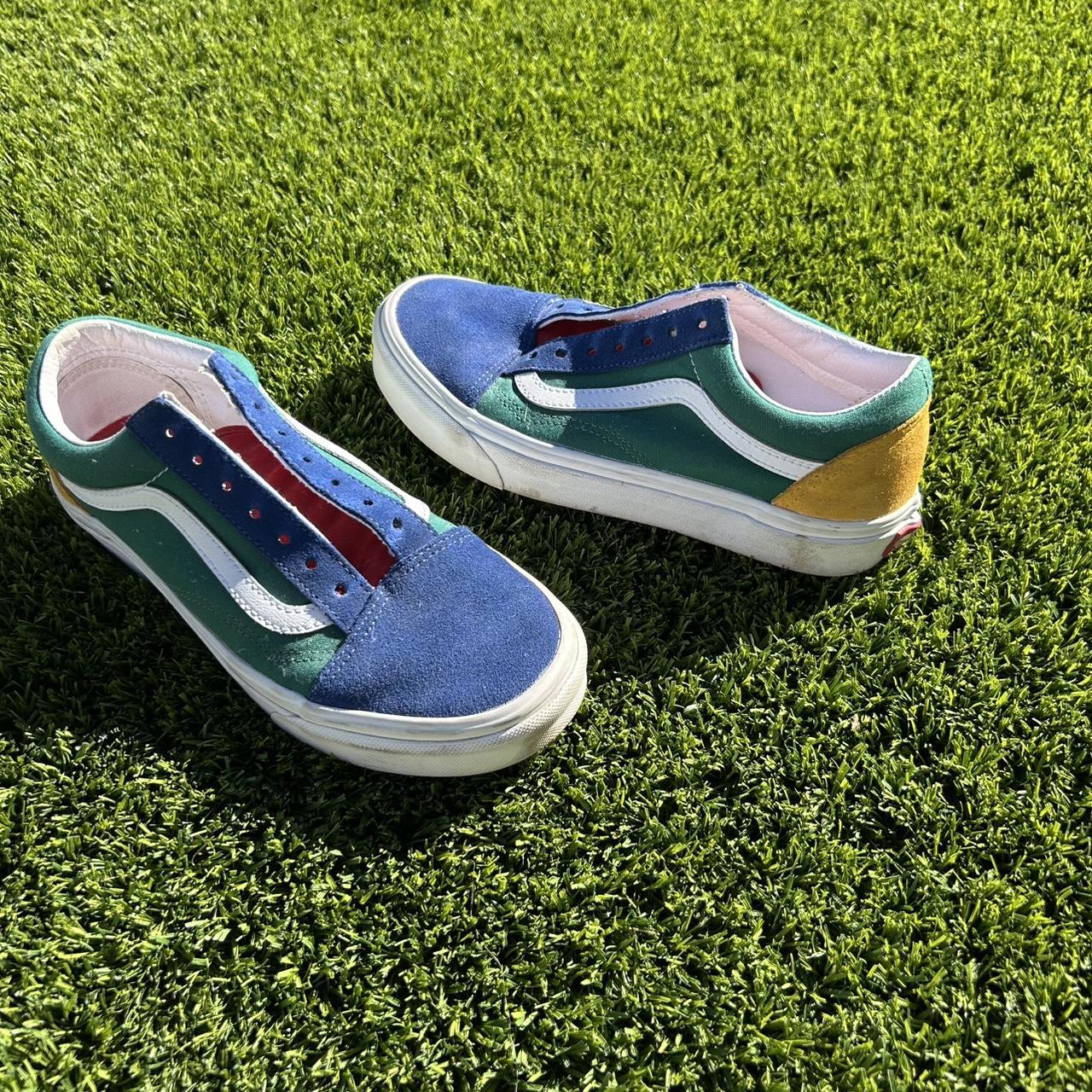 Multi-coloured Vans Old Skool trainers -these... - Depop