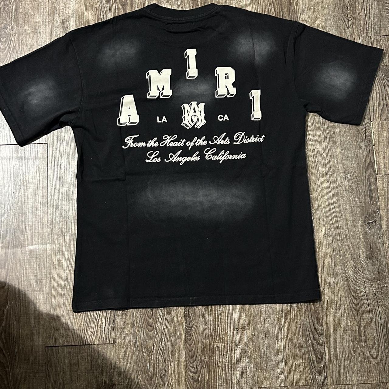 Amiri Vintage Collegiate Tee Black Size Small | Depop