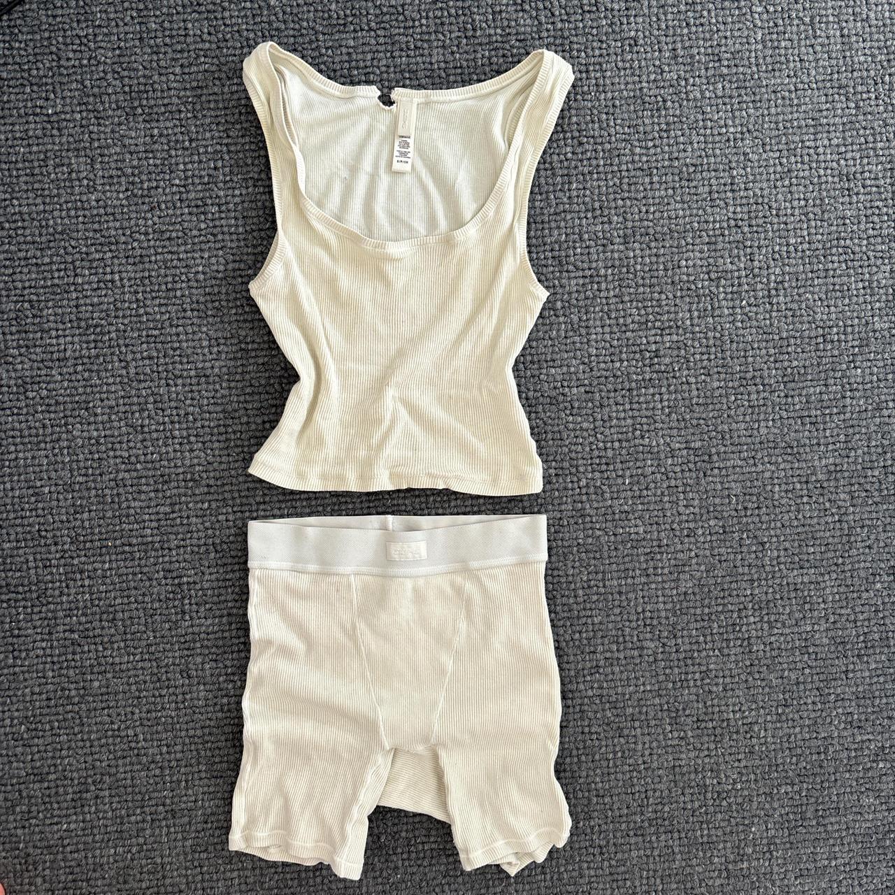 $55 for both Skims matching pj set top has small... | Depop
