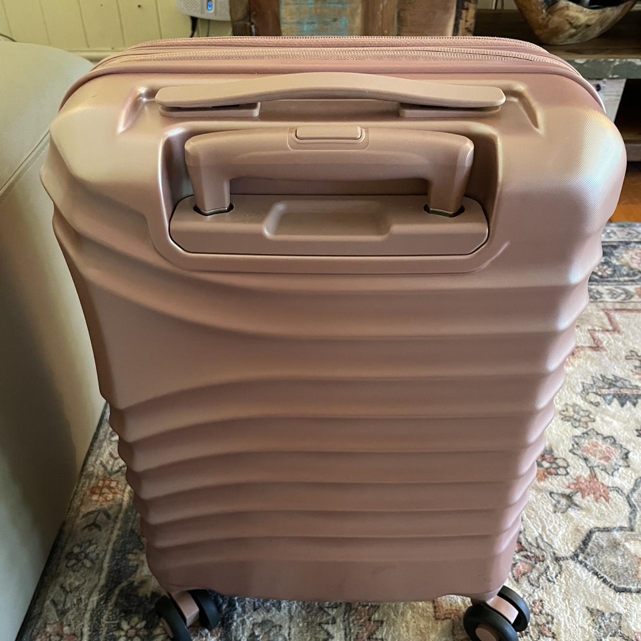 TOSCA Pink hard-shell carry-on suitcase #travel | Depop