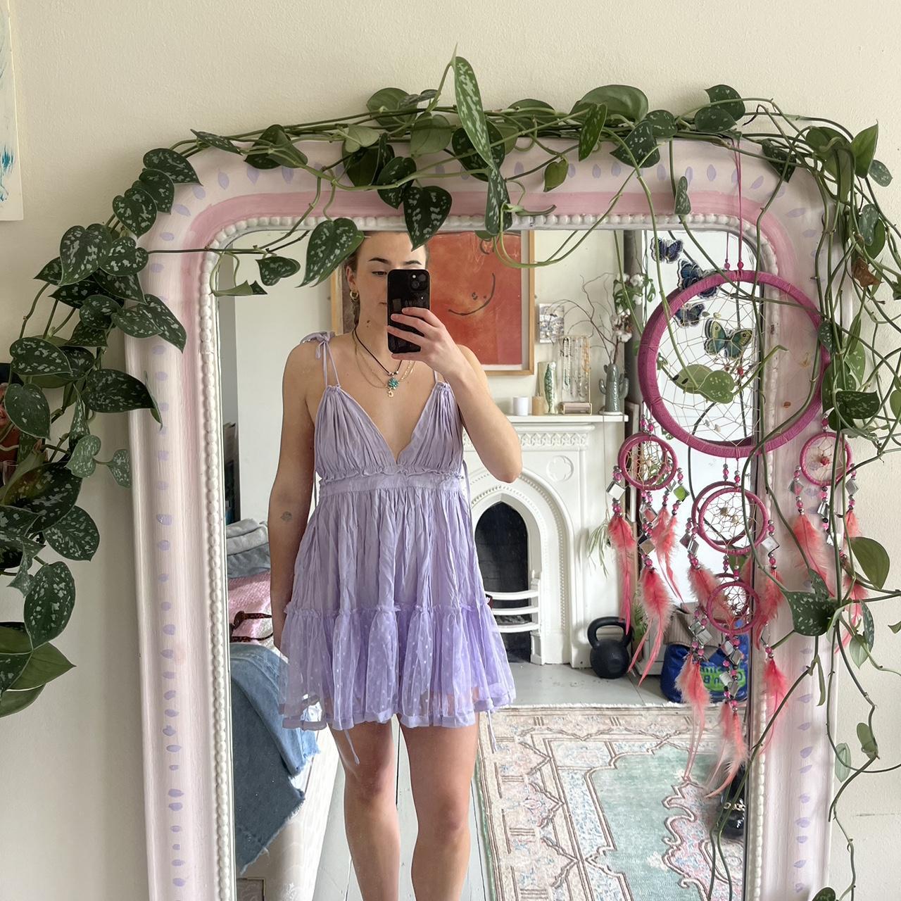 Cute purple floaty slip dress SHEIN - size S - Depop