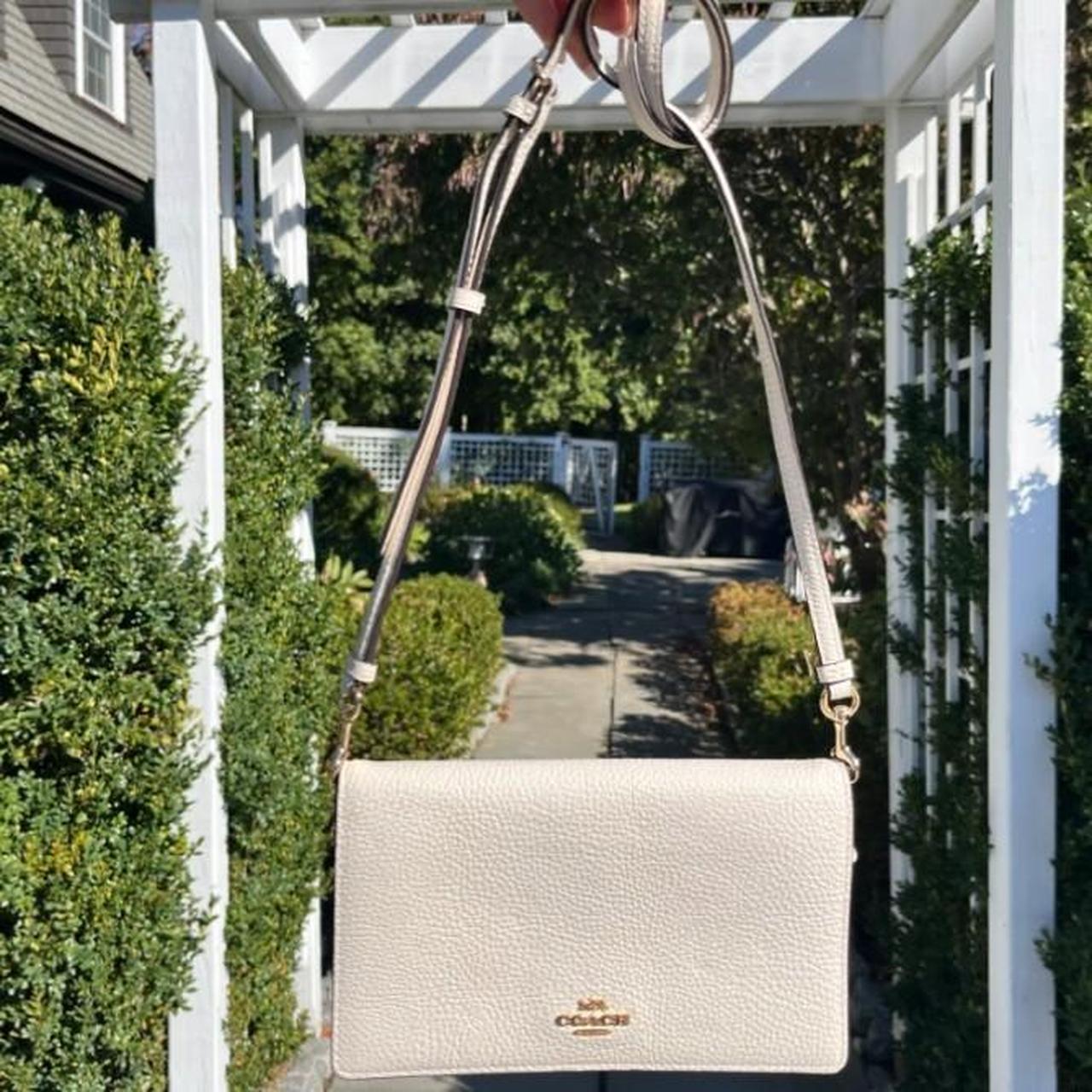 New Coach Women’s Pebbled Leather Anna Foldover... - Depop