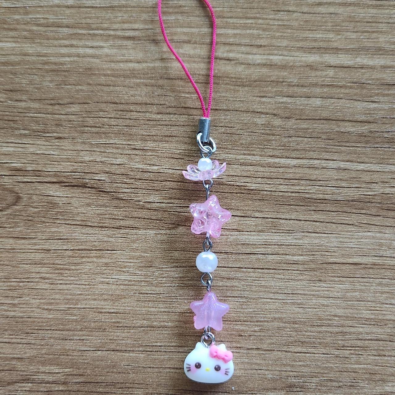Adorable pink Hello Kitty phone charm Handmade ♡... | Depop