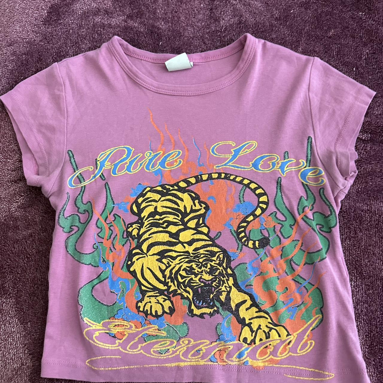 Super cute pink and yellow crop top #urbanoutfitters - Depop