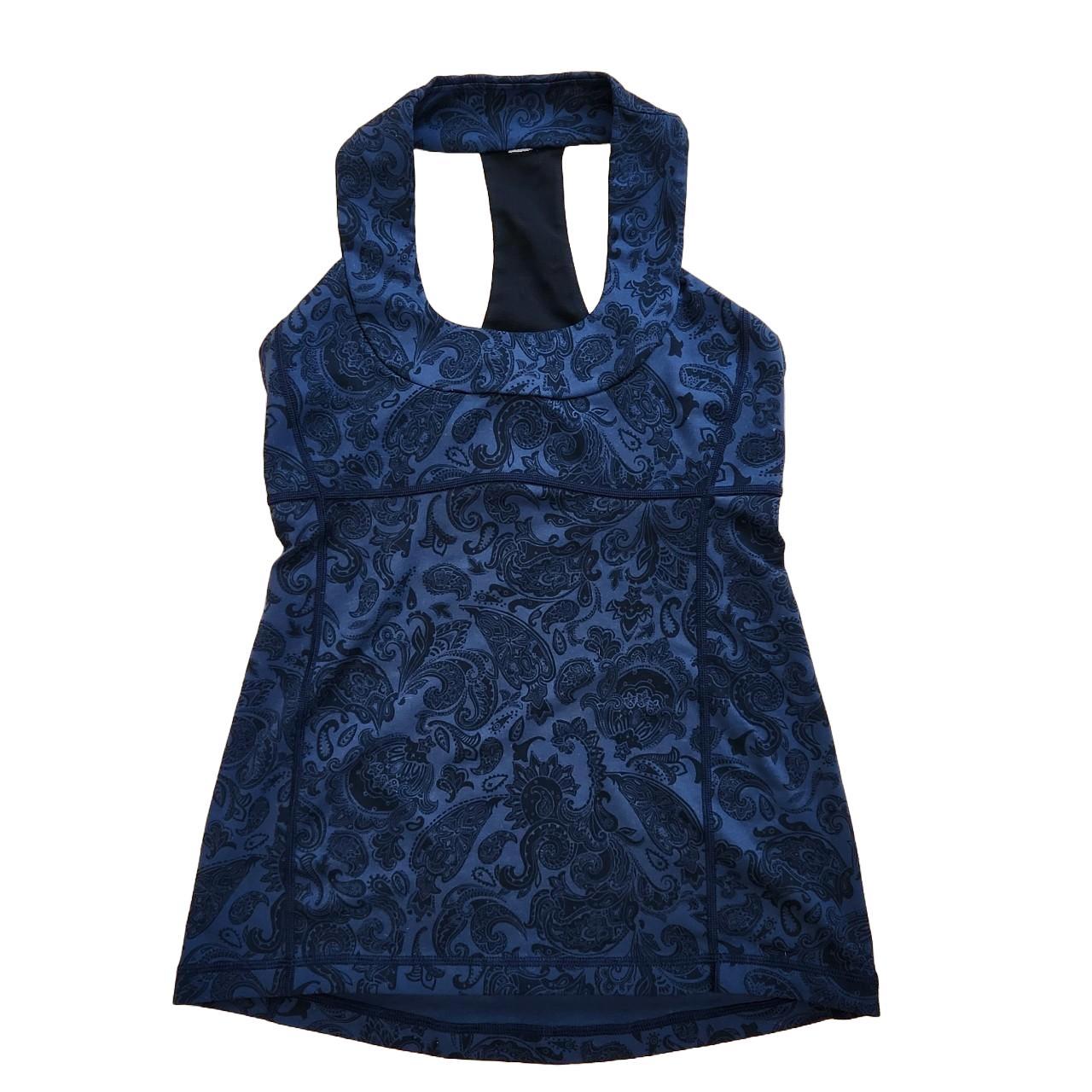 LULULEMON Scuba Tank Top SIZE 0 XXXS Black Paisley... | Depop