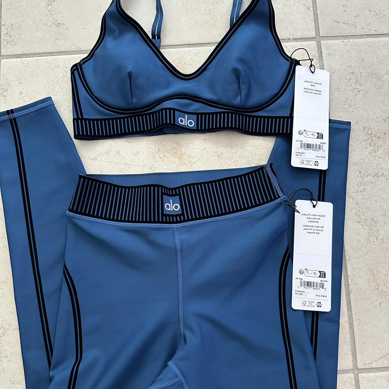 Alo Yoga line up set in Eclipse Blue Both in size... - Depop