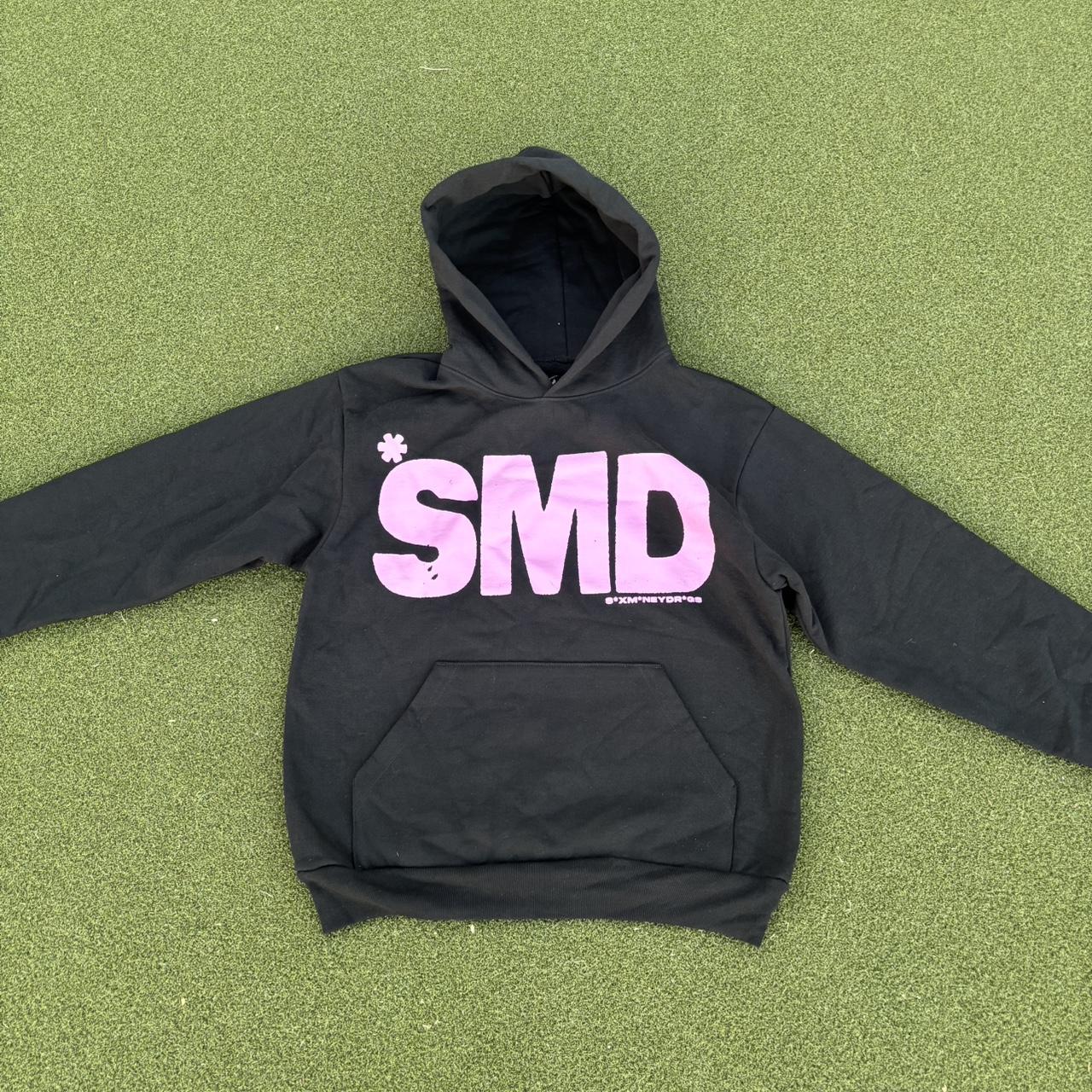 Basically brand new Black and pink SMD Lucki hoodie.... - Depop