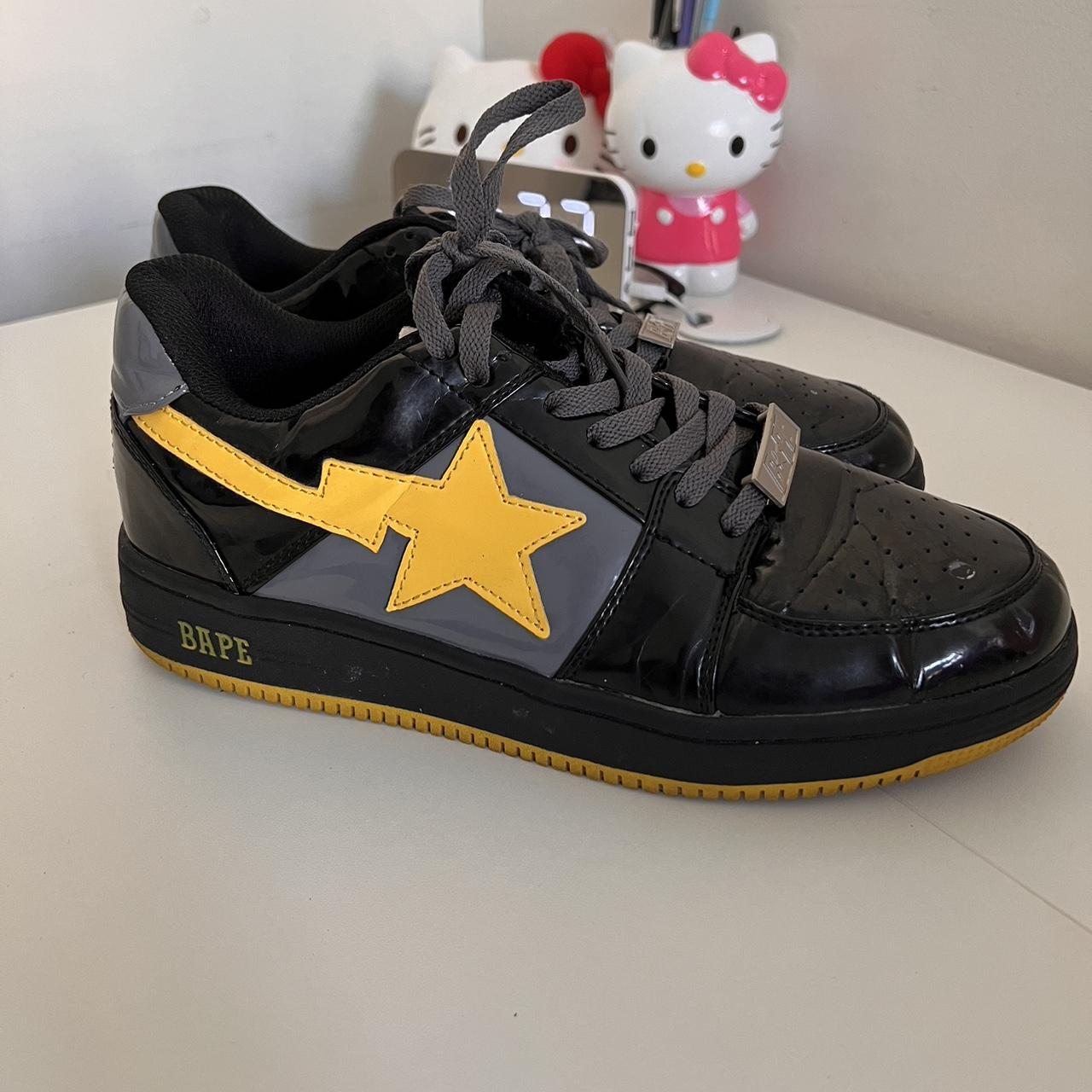 Black and yellow bapestas. Sick black and yellow... - Depop