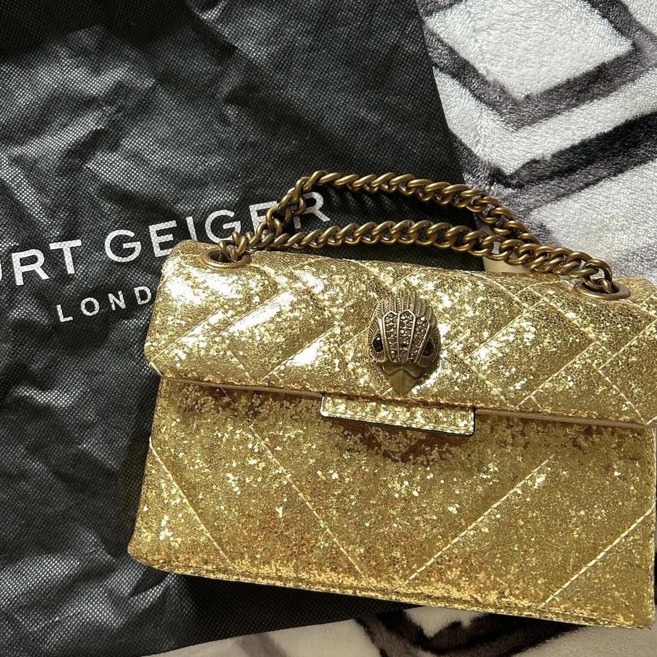 PRELOVED ORIGINAL gold kurt geiger... | Depop