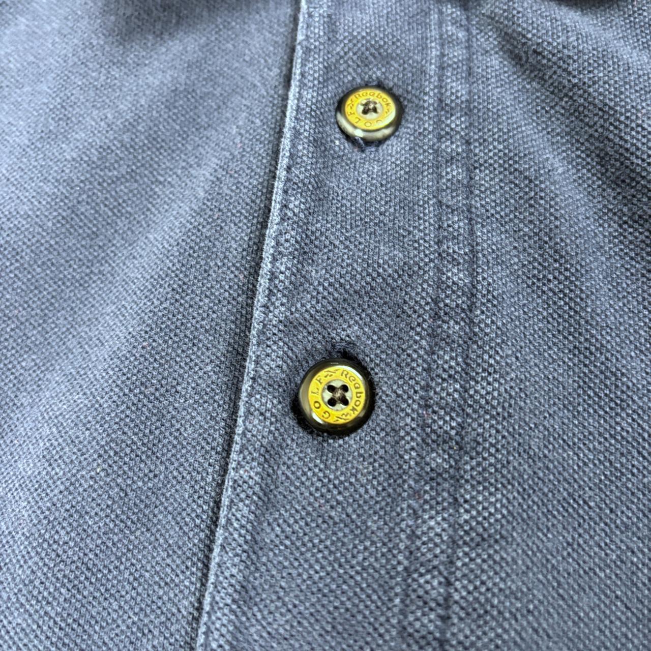 Vintage Detroit Lions Reebok Mens Polo Shirt Blue Sz... | Depop