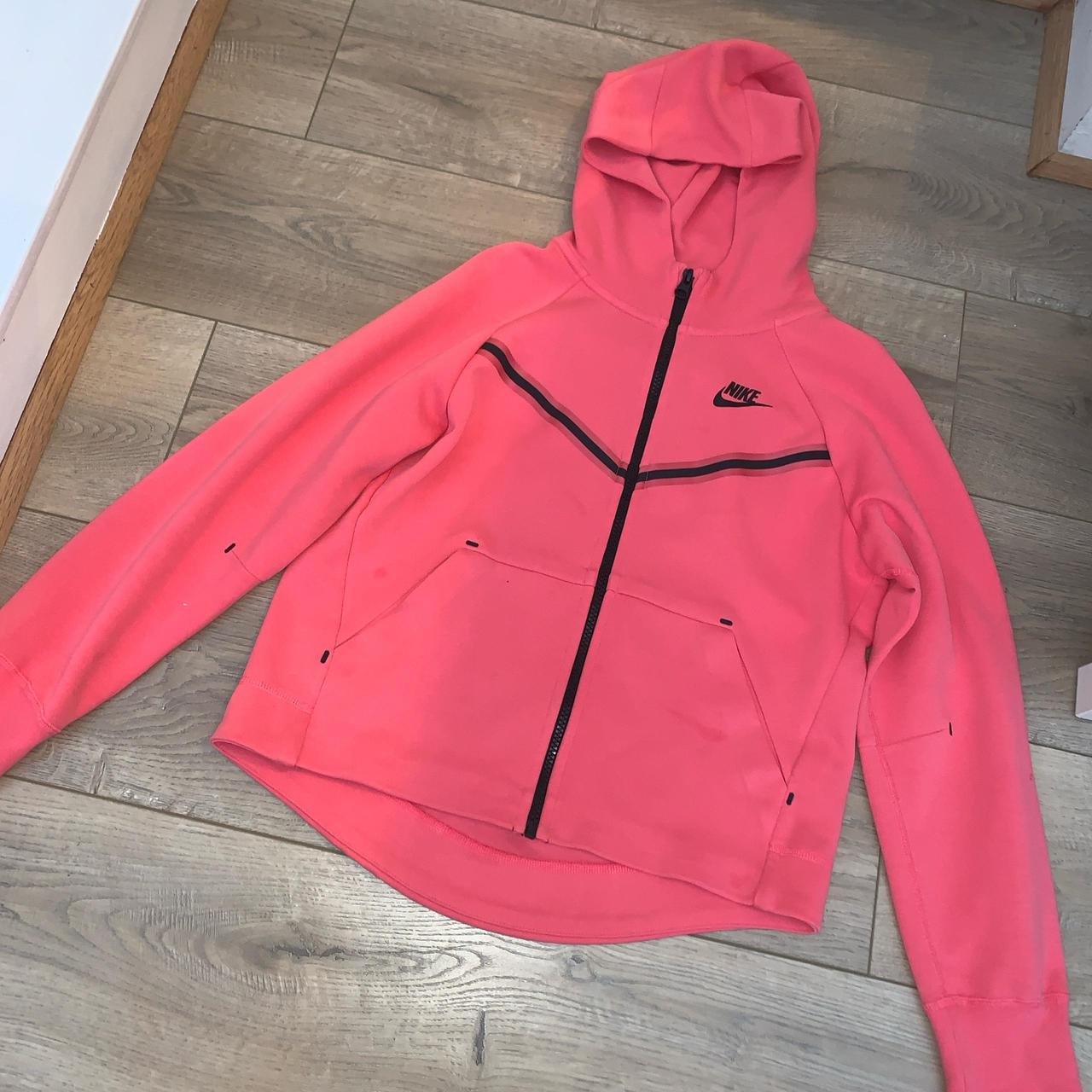 pink nike tech fleece kids girls L like new worn... - Depop
