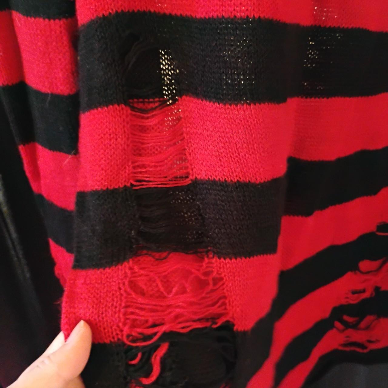 Black and red striped hot topic sweater. Kurt Cobain... - Depop