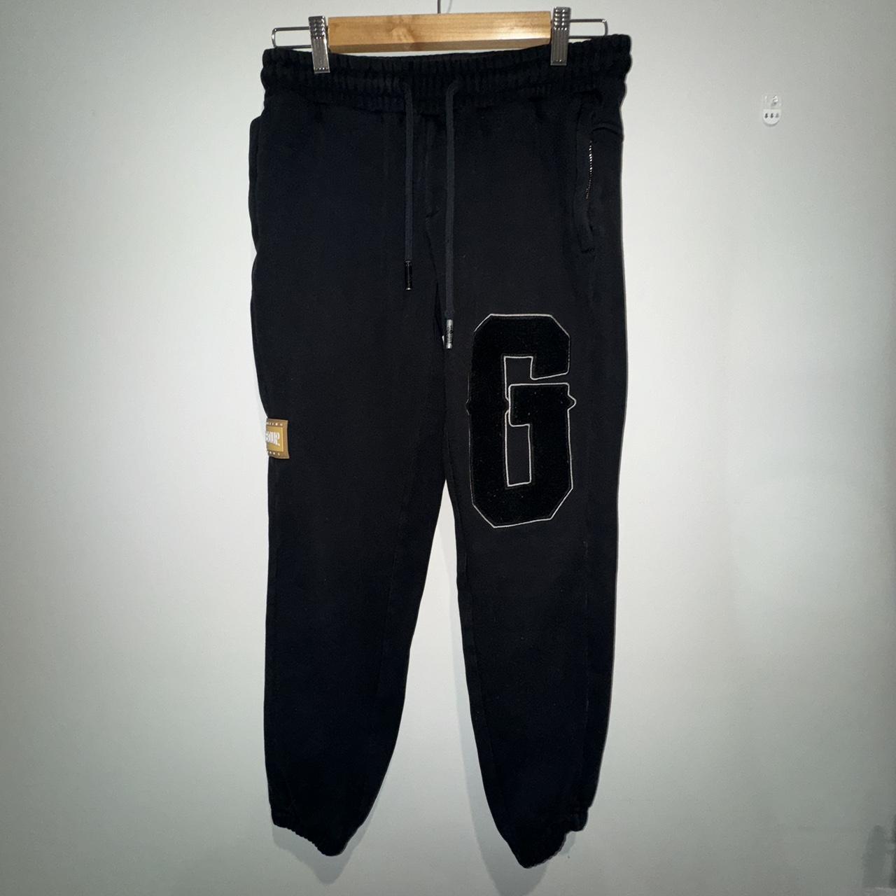 Geedup Black track pants with G and geedup logo on... - Depop