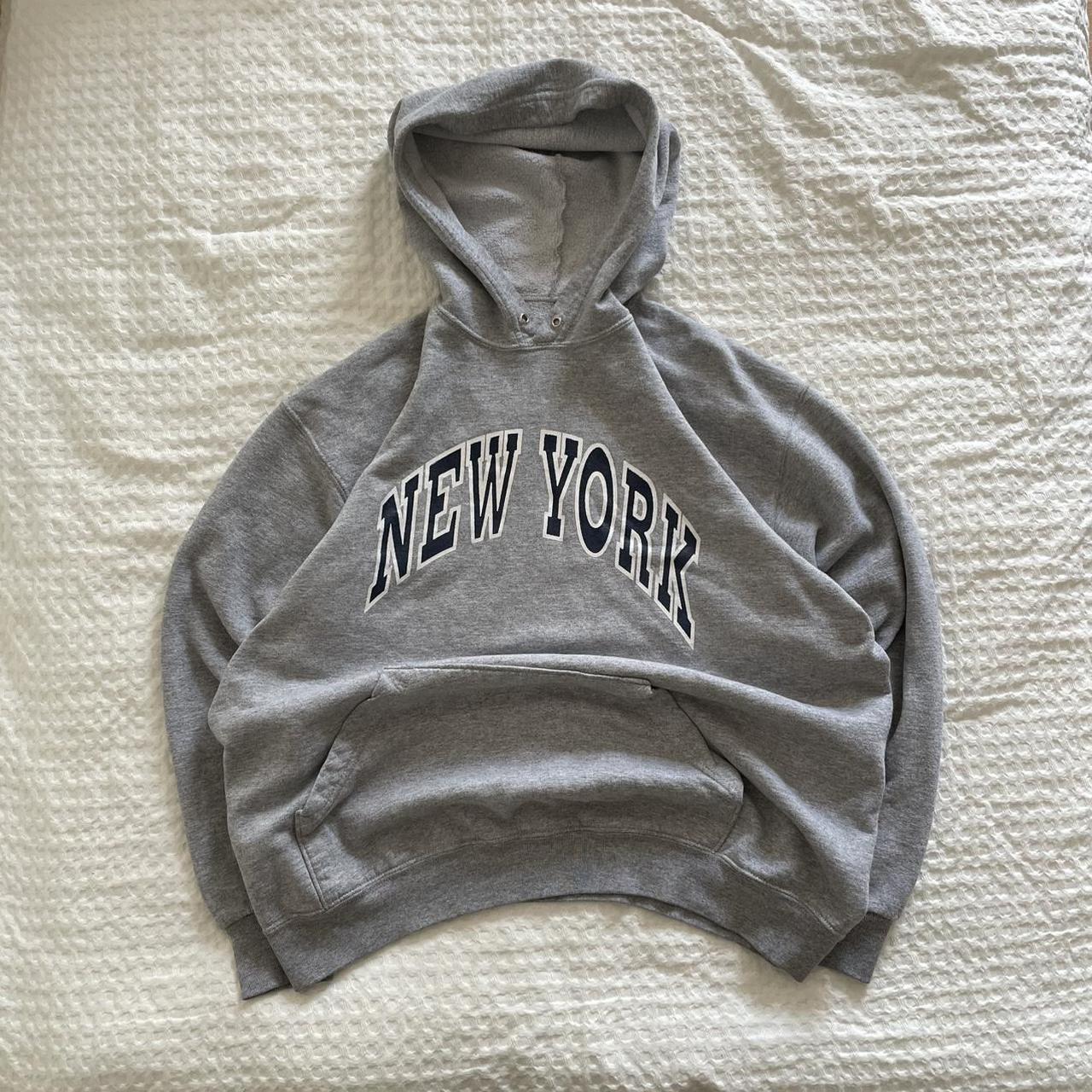 Vintage Grey New York Hoodie - Size L Like... | Depop