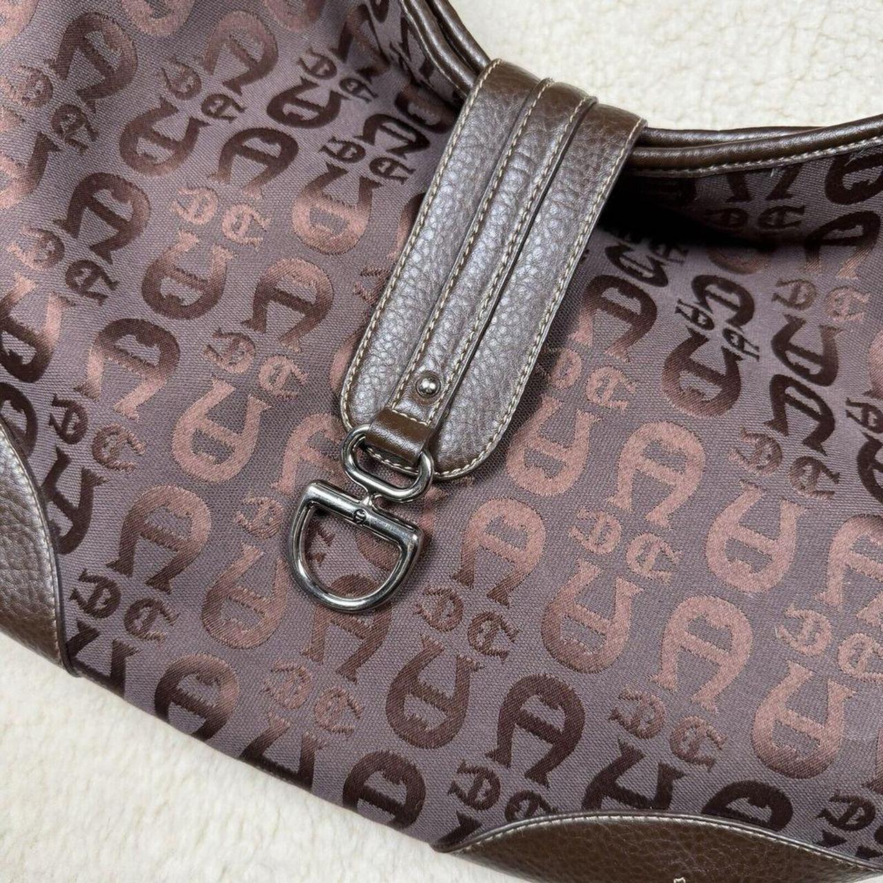 Vintage Etienne Aigner Signature Logo Print Handbag... | Depop