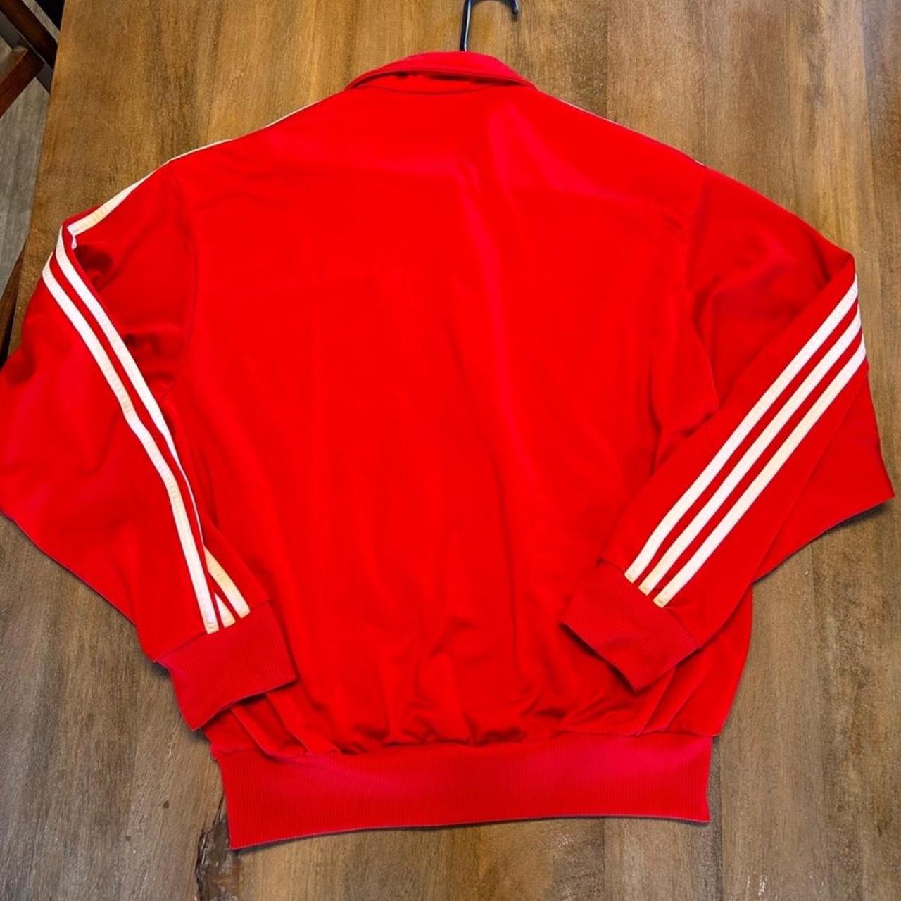 Men’s red adidas trackjacket brand new size large - Depop