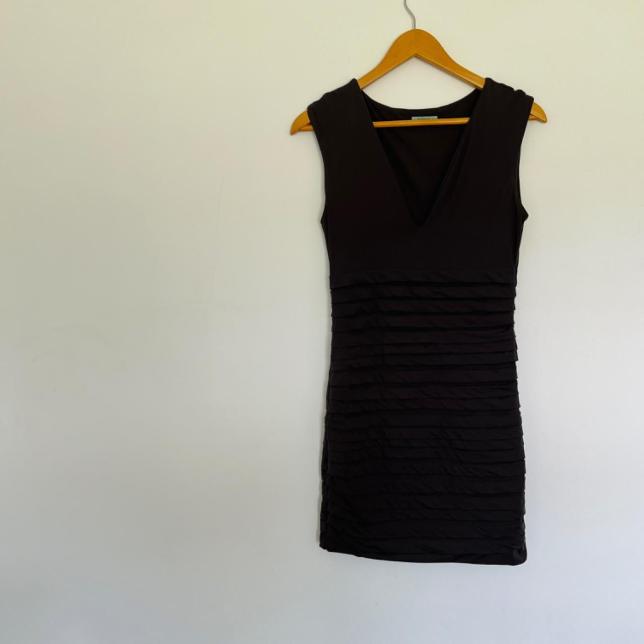 KOOKAI sleeveless bodycon mini dress in dark grey... - Depop