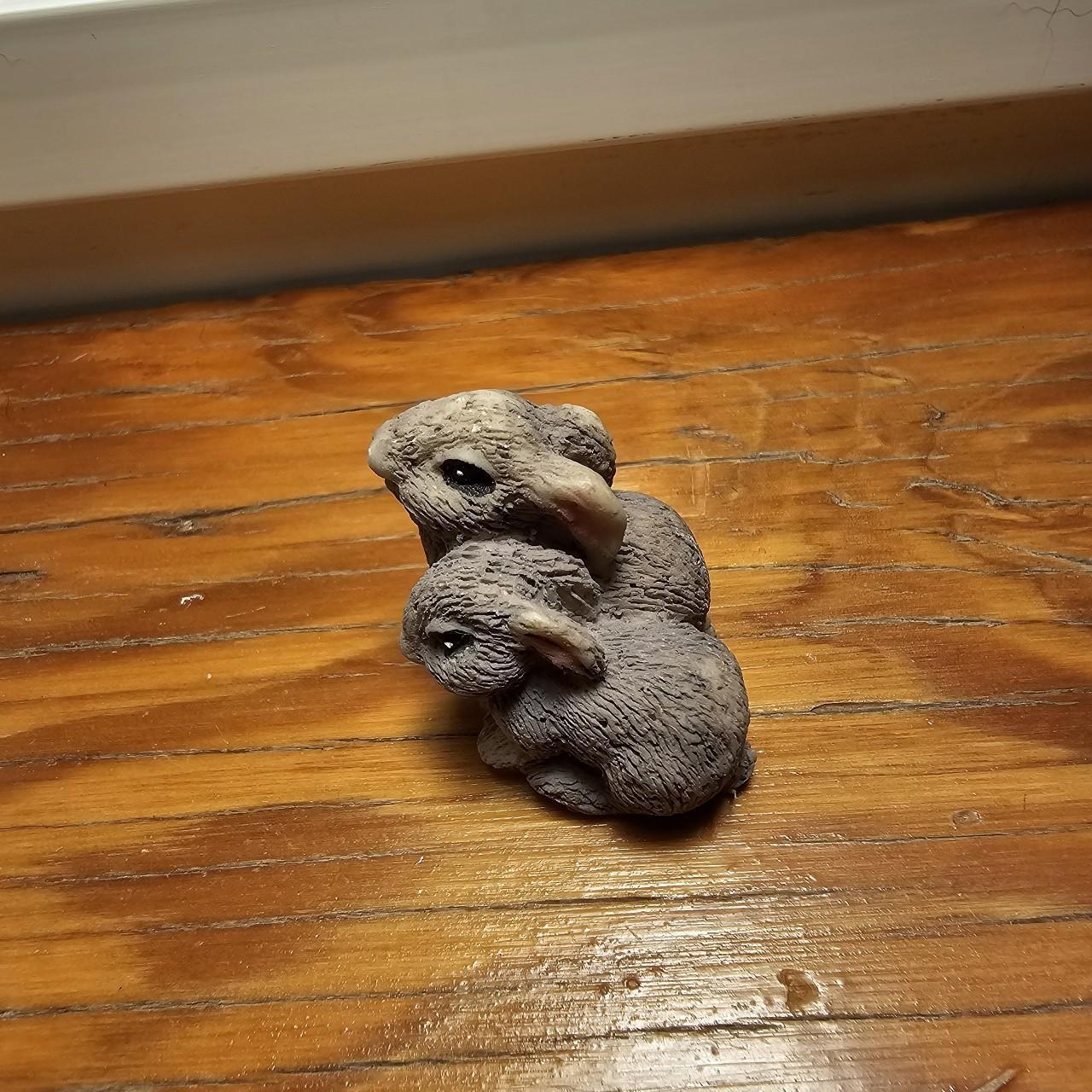 Stone Critter Littles Rabbit Couple Bunnies Rabbits ... | Depop