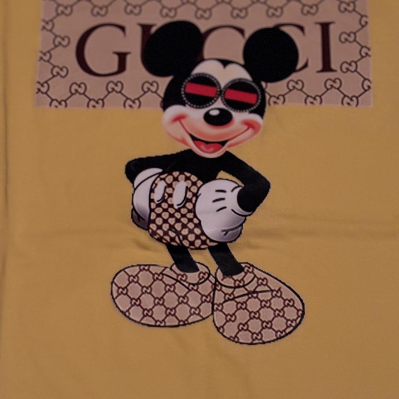 Disney Mickey Mouse Gucci printed shirt size medium - Depop