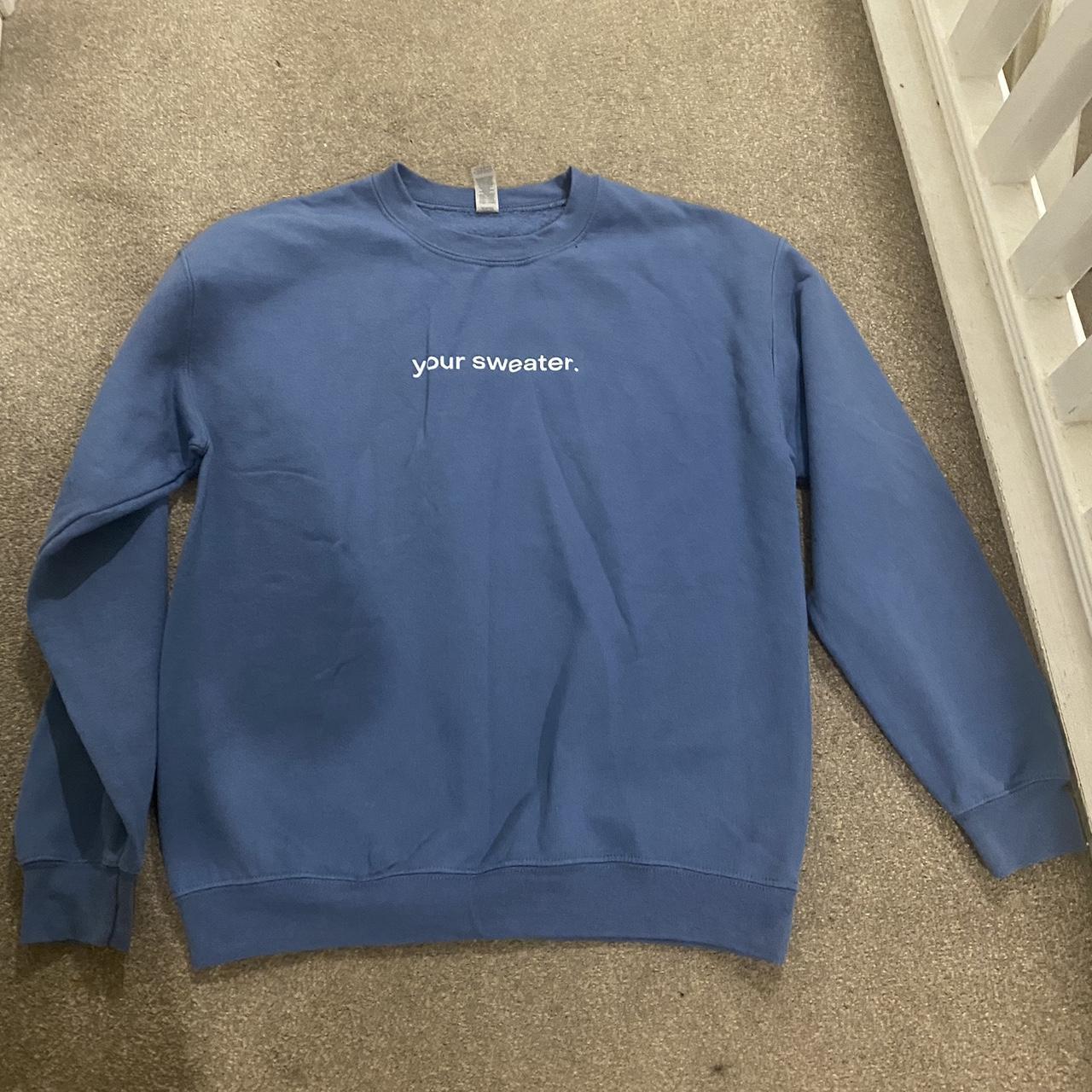 Conan gray themed blue sweater. Thickness is... - Depop