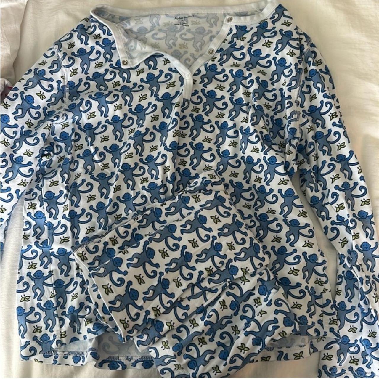 roller rabbit blue monkey pajamas - Depop
