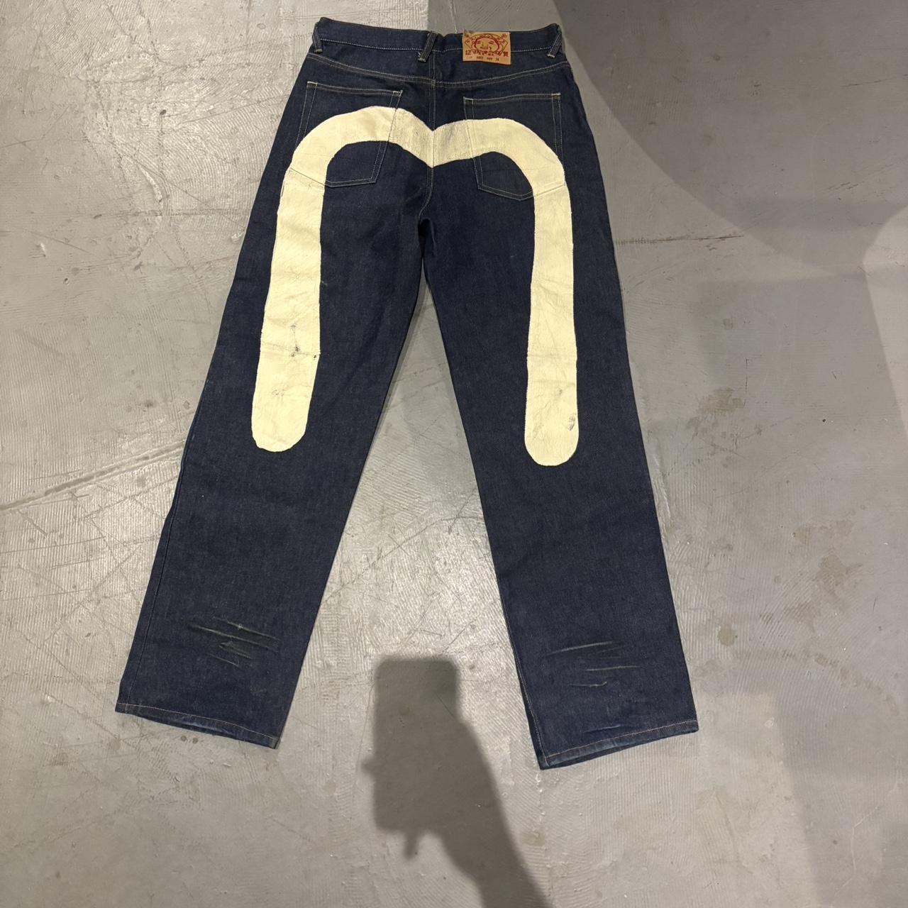 Vintage evisu 34 waist, long stacked fit -send... | Depop