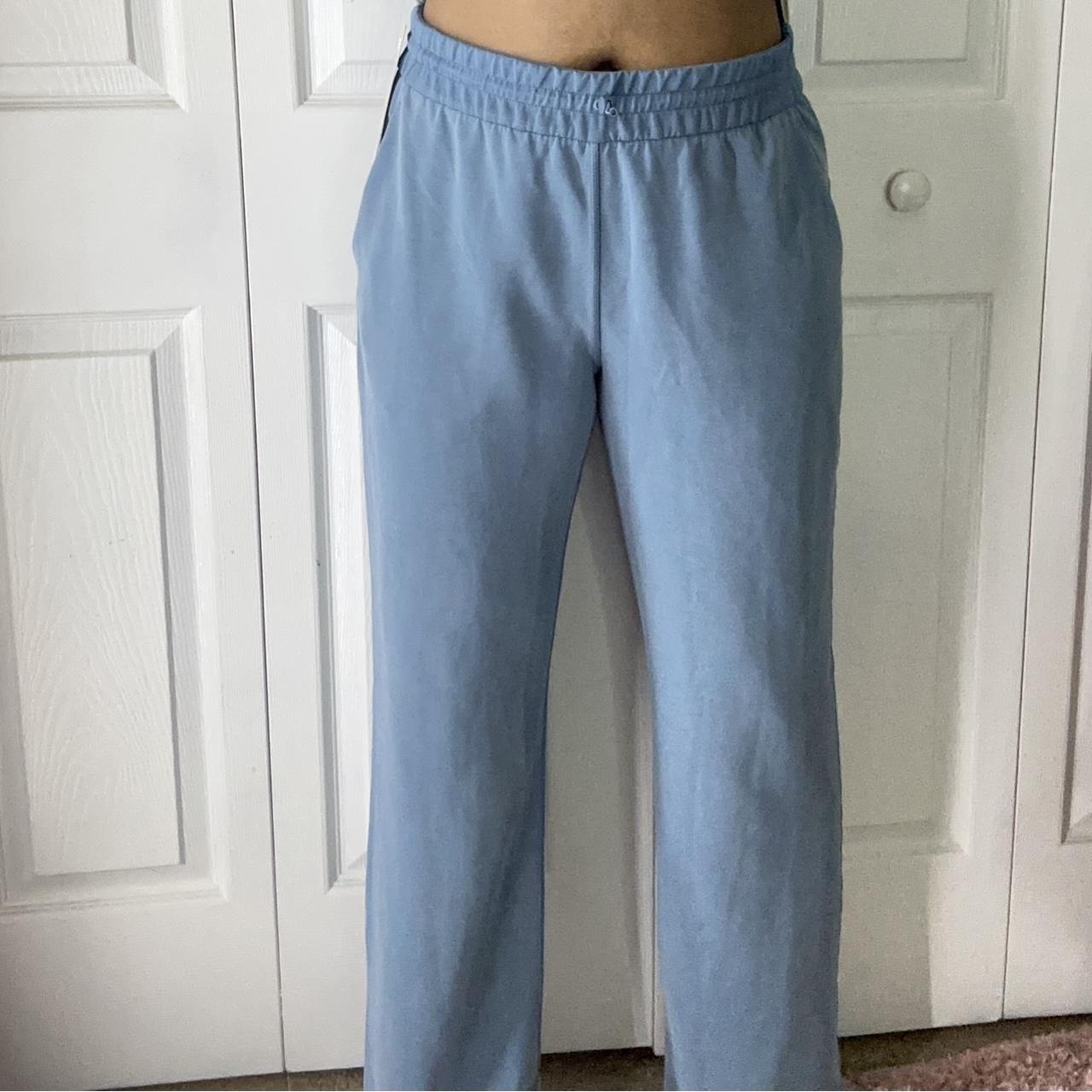 Utility blue softstreme high rise full length pants.... - Depop