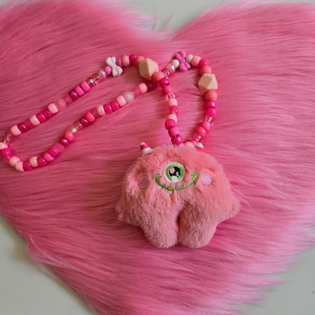 Pink plush 'Cyclops Cutie'. These stim kandi... - Depop