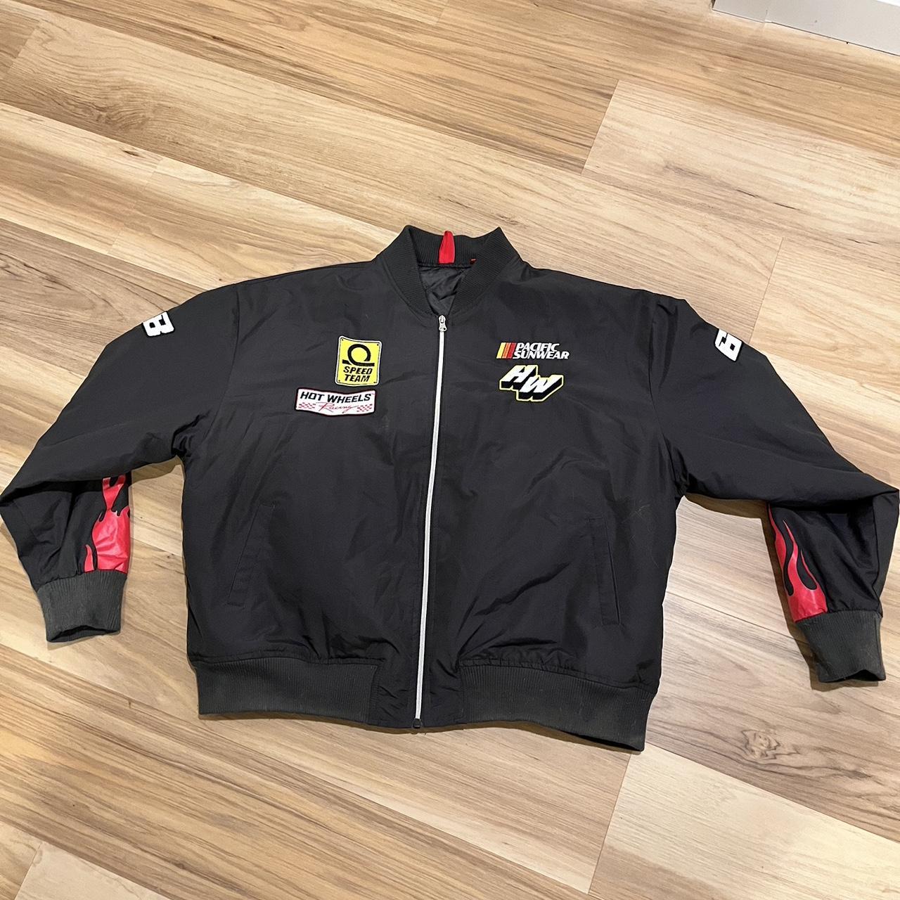 NASCAR black and red bomber jacket #racing - Depop