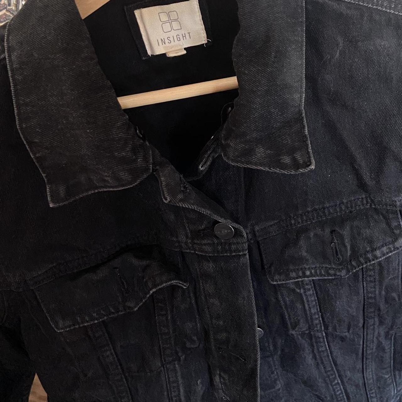 Insight Black Denim Jacket SIZE L Only worn a few... - Depop