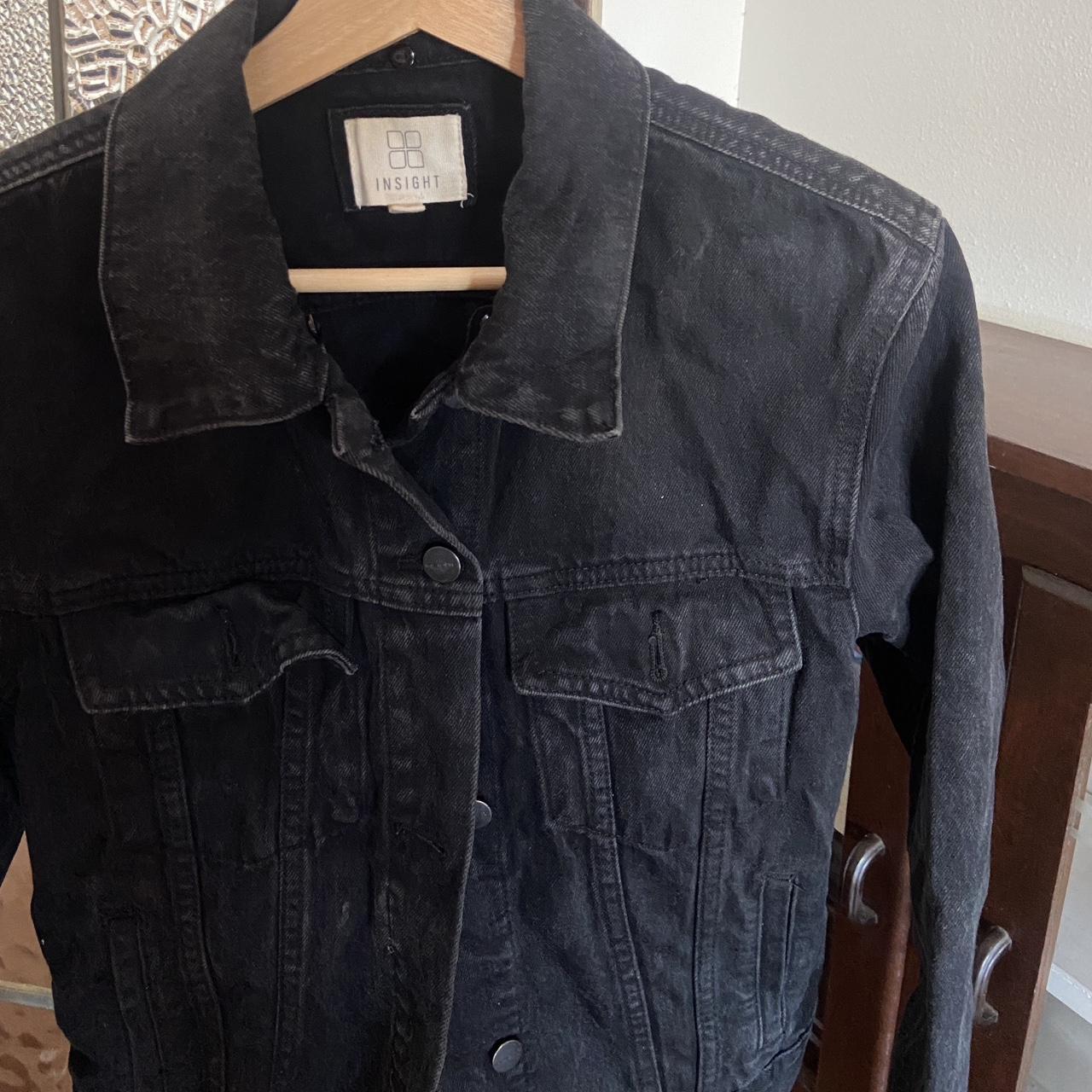 Insight Black Denim Jacket SIZE L Only worn a few... - Depop