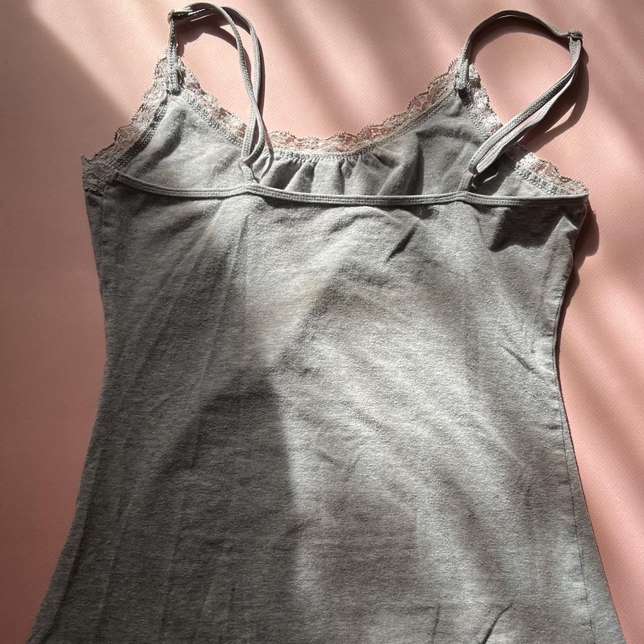 ☆Grey cami top with lace detailing ☆Great under... - Depop