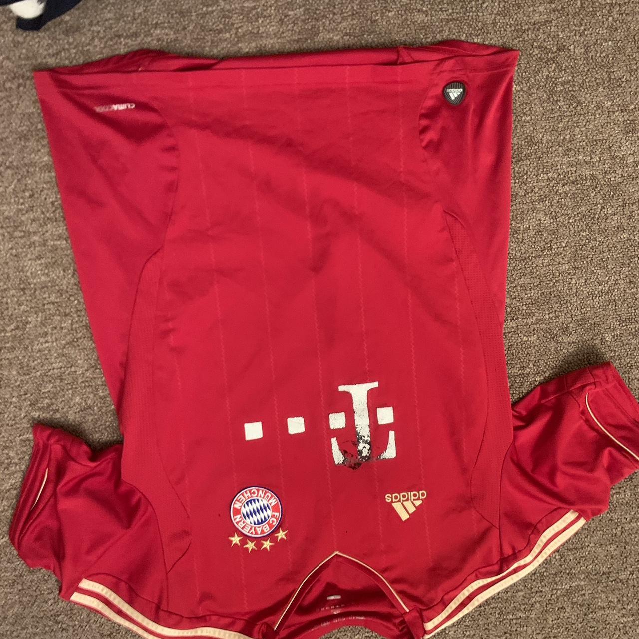 Bayern Munich 2012-13 3rd kit home shirt - red and... | Depop