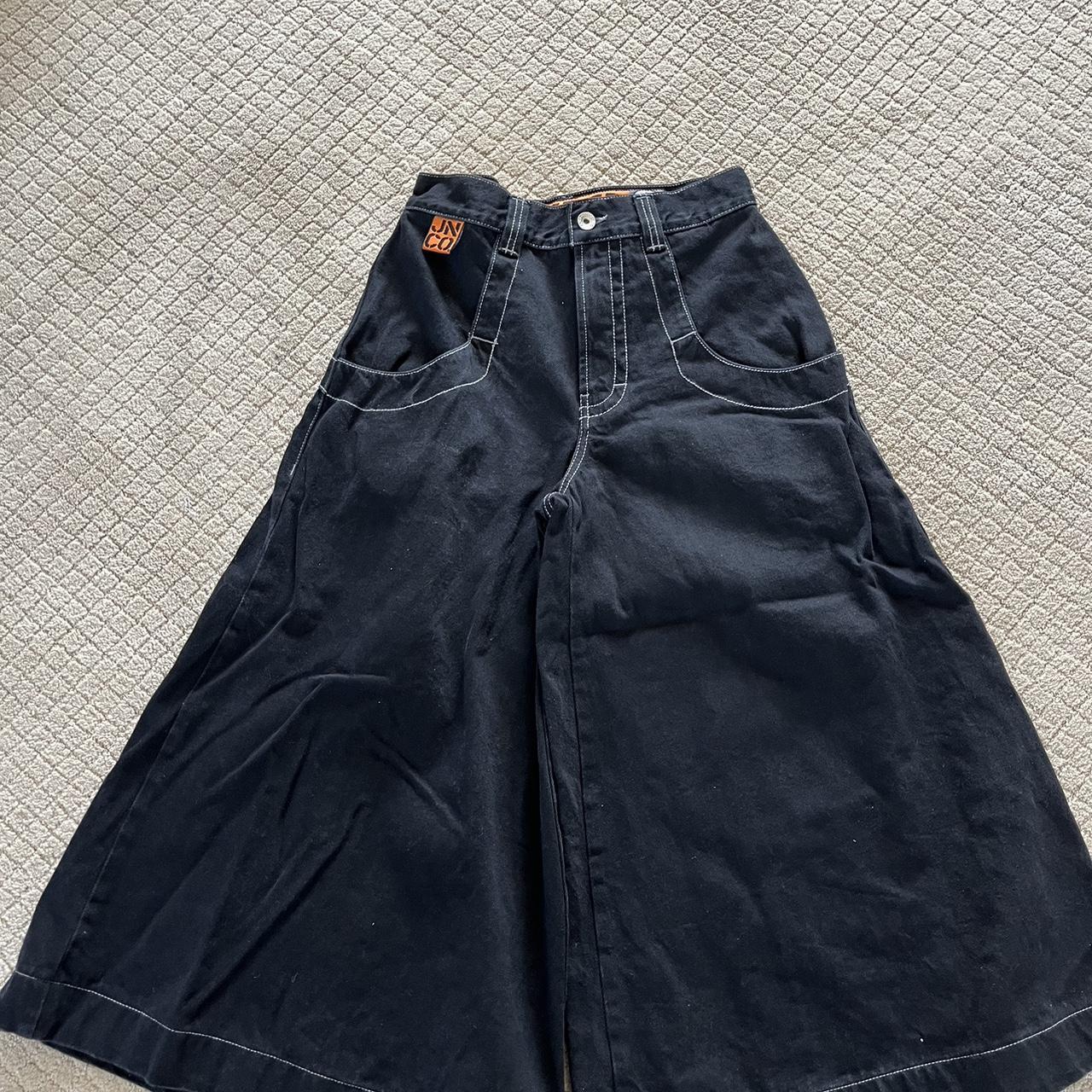 “jnco jeans convict 50” jet black,30 waist, 28... - Depop