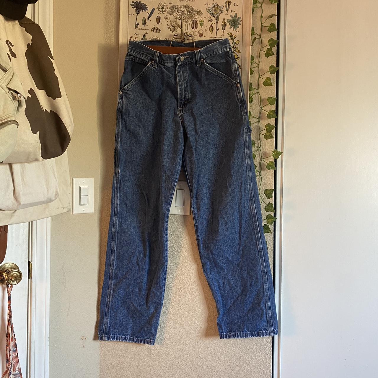 Denim cargo jeans Size 30x32 Waist 15” Rise... - Depop