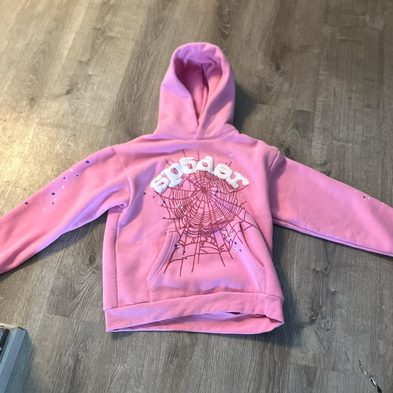 small pink spider hoodie, send me offers, !DO NOT... - Depop