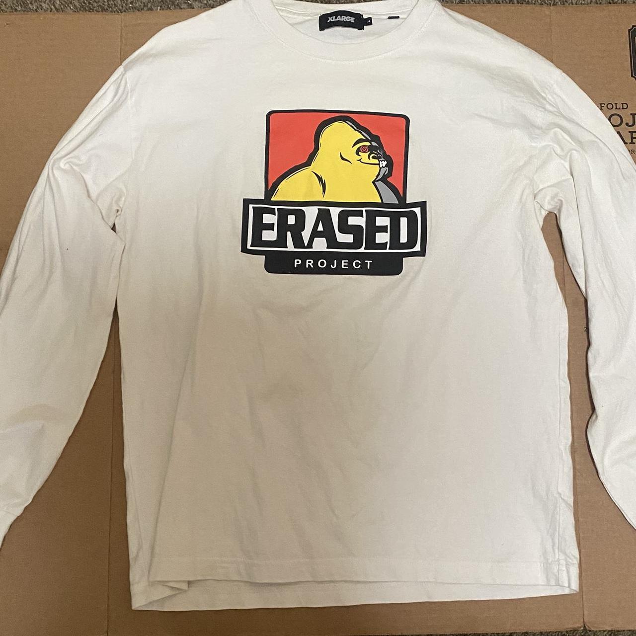 White Erased Project long sleeve shirt - Depop