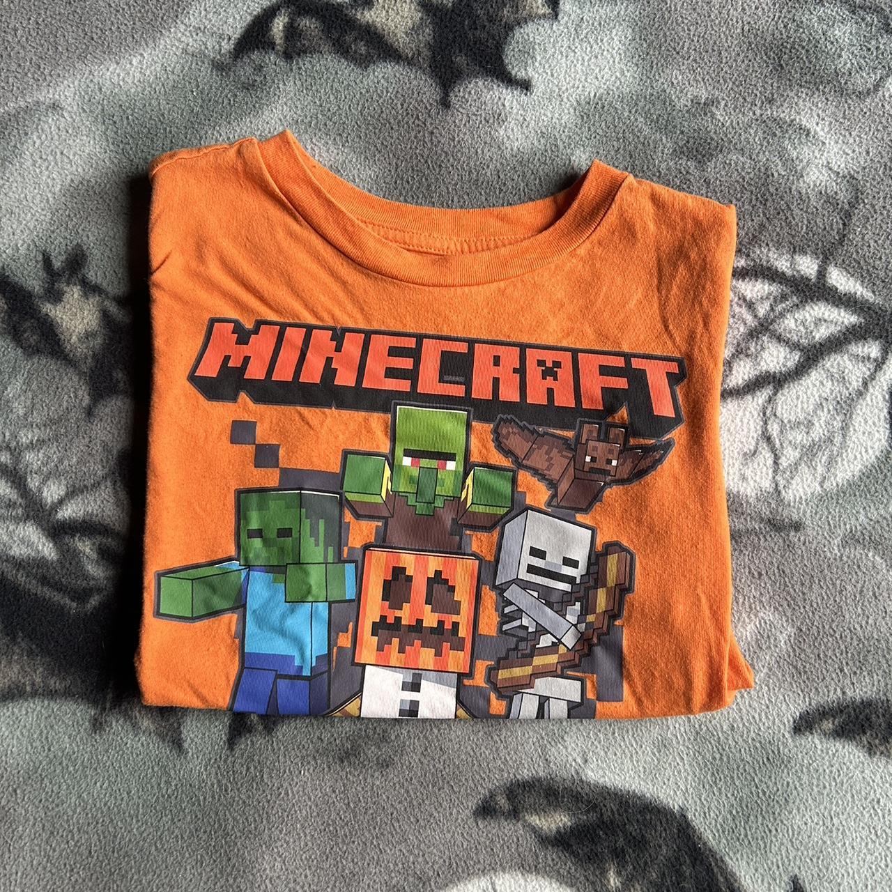 Bright orange Halloween Minecraft KIDS TSHIRT. It’s... - Depop