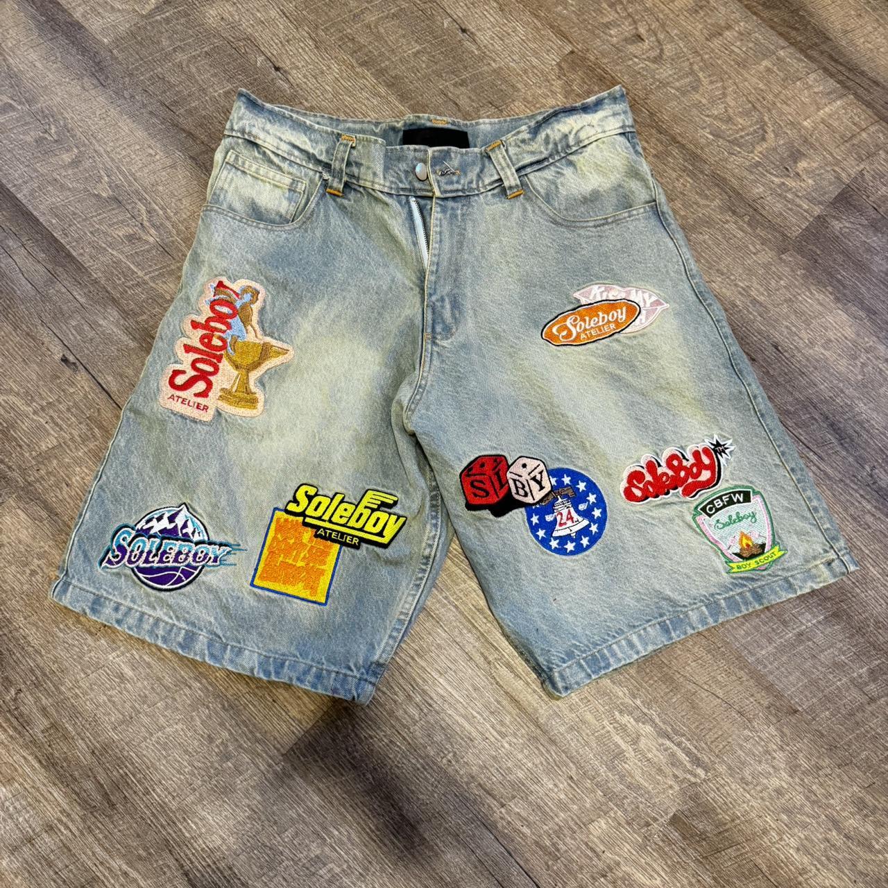 soleboy patchwork jorts #soleboy #jorts #patches | Depop