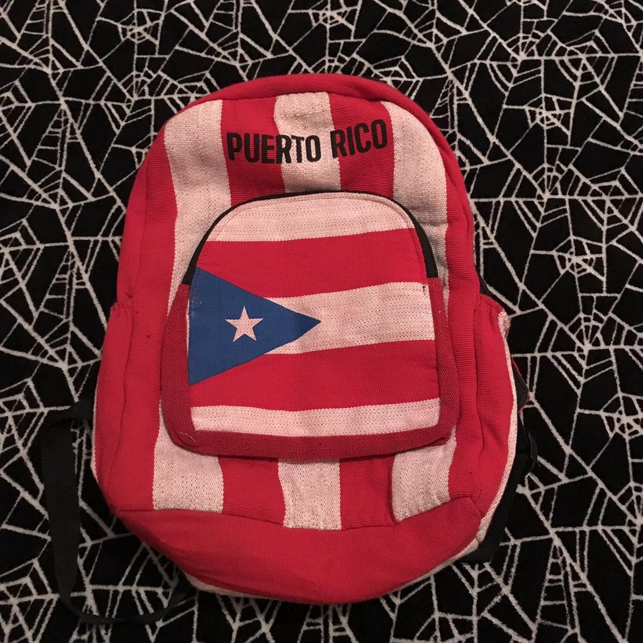 VINTAGE PUERTO RICO KNITTED BACKPACK - Depop