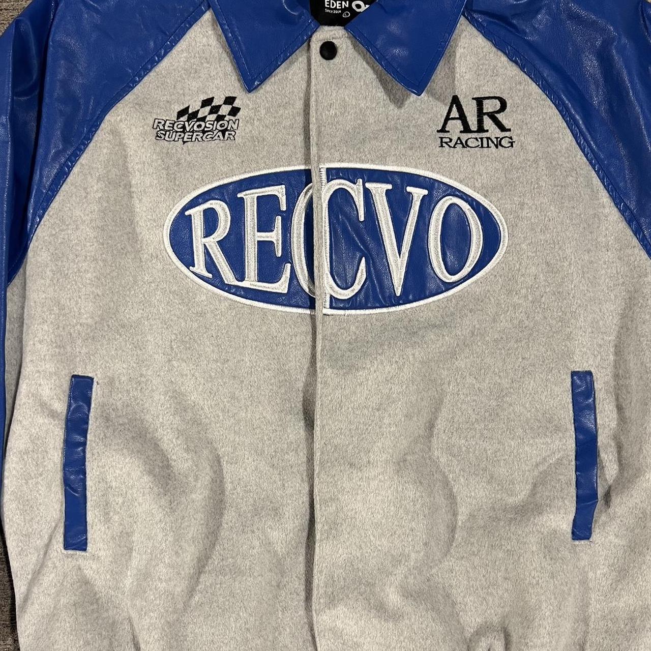 Vintage Racing Nascar Car Leather Bomber Jacket... - Depop