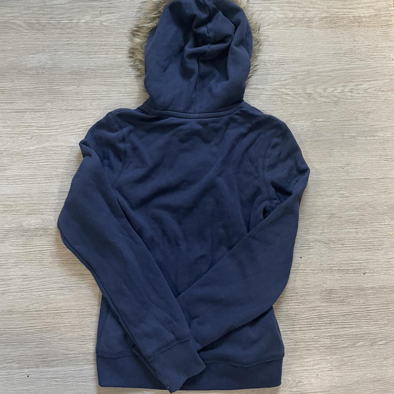 Y2k vintage Aeropostale fur lined zip up hoodie with... - Depop