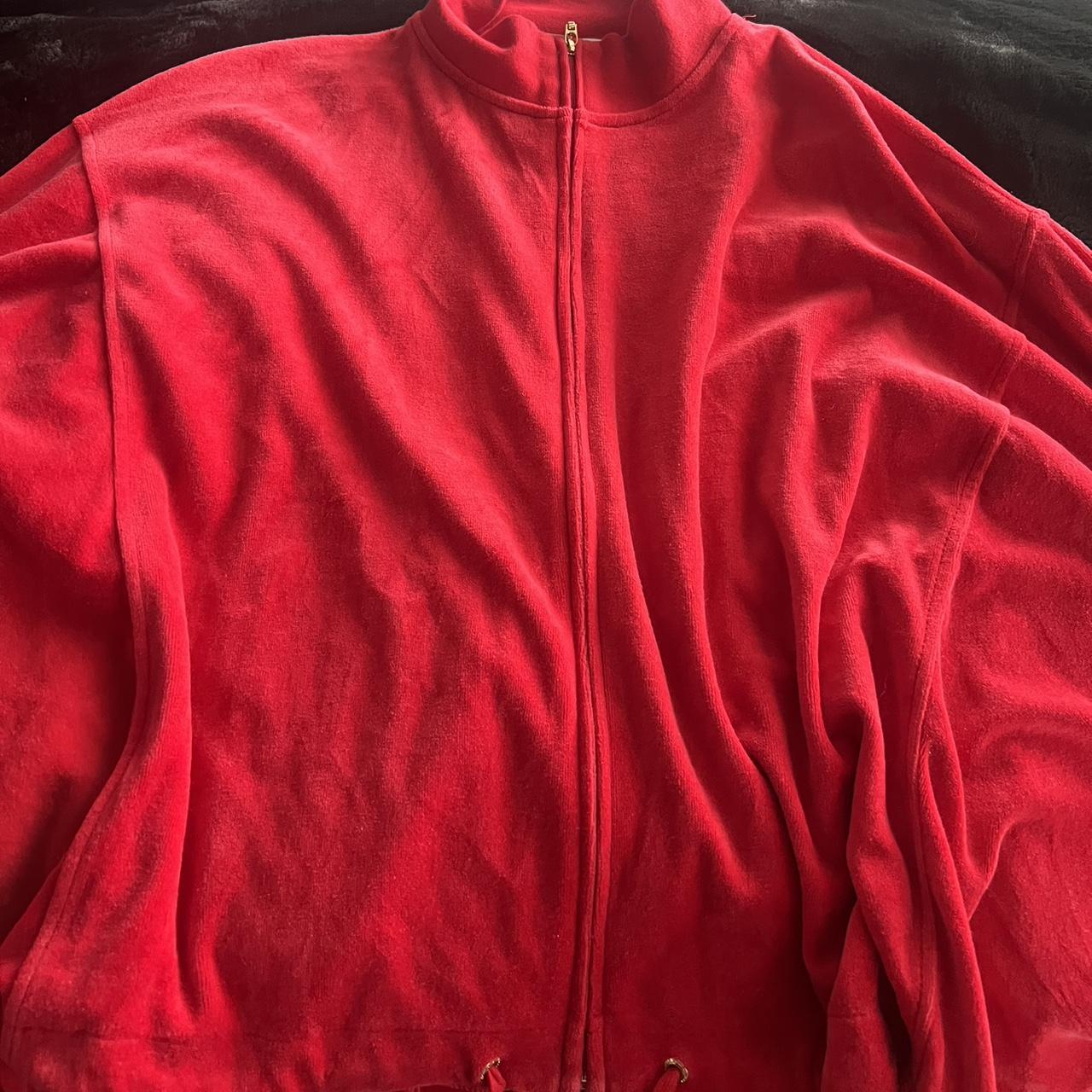 Red Juicy Couture zip up size medium | Depop