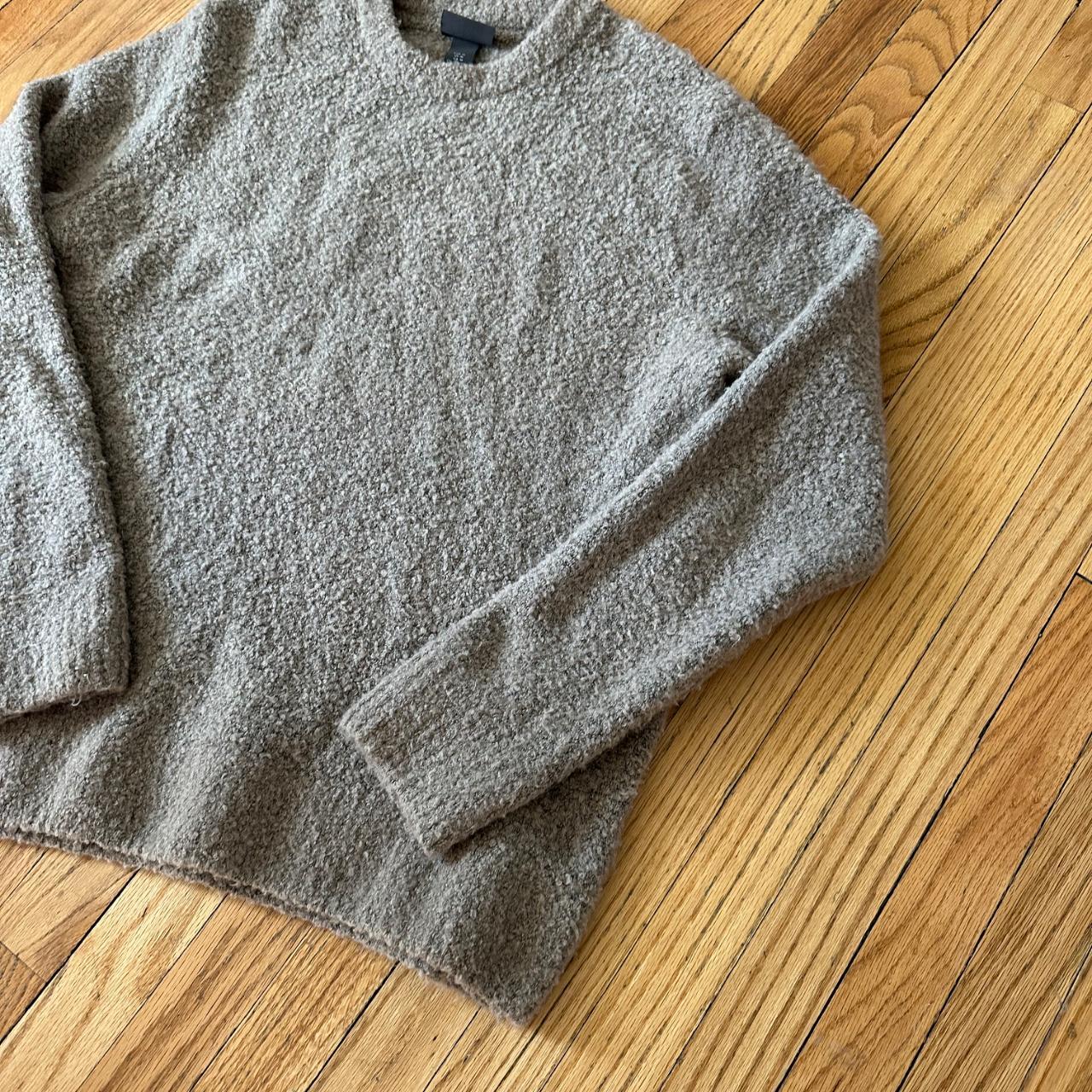 Greige H&M boucle sweater Size: US men's regular fit... | Depop