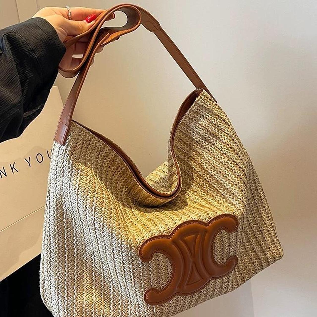 Celine style beach bag. Brand new. Brown color.... - Depop