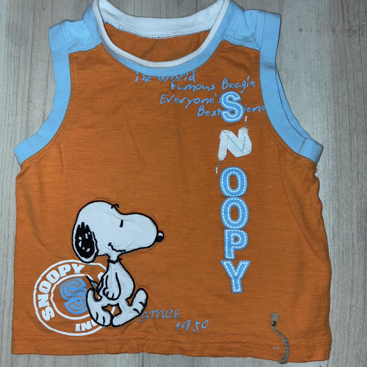 Boys Snoopy tank top, no tag but 4t imo #peanuts... | Depop